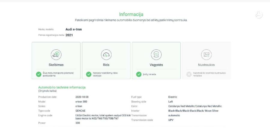 Белый Ауди E-Tron 2021 в Вильнюс, объемом двигателя 0.00 л и пробегом 96 тыс. км за 32900 €, фото 29 на AUTOMOTO.COM.LV