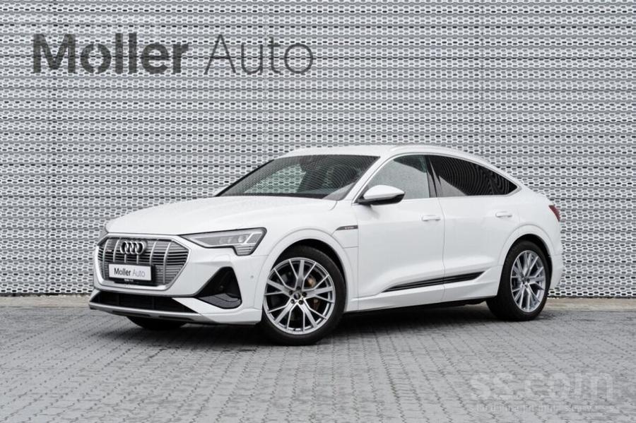 White Audi E-Tron 2022 in Riga, with an engine capacity of 0.00 L and mileage of 23 thousand km for 43850 €, photo 1 on AUTOMOTO.COM.LV