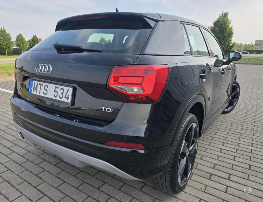 Black Audi Q2 2017 in Panevezys, with an engine capacity of 1.60 L and mileage of 232 thousand km for 10999 €, photo 3 on AUTOMOTO.COM.LV