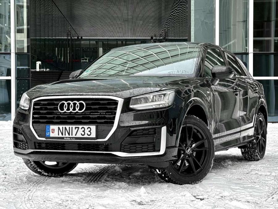 Black Audi Q2 2018 in Vilnius, with an engine capacity of 1.40 L and mileage of 158 thousand km for 15990 €, photo 1 on AUTOMOTO.COM.LV