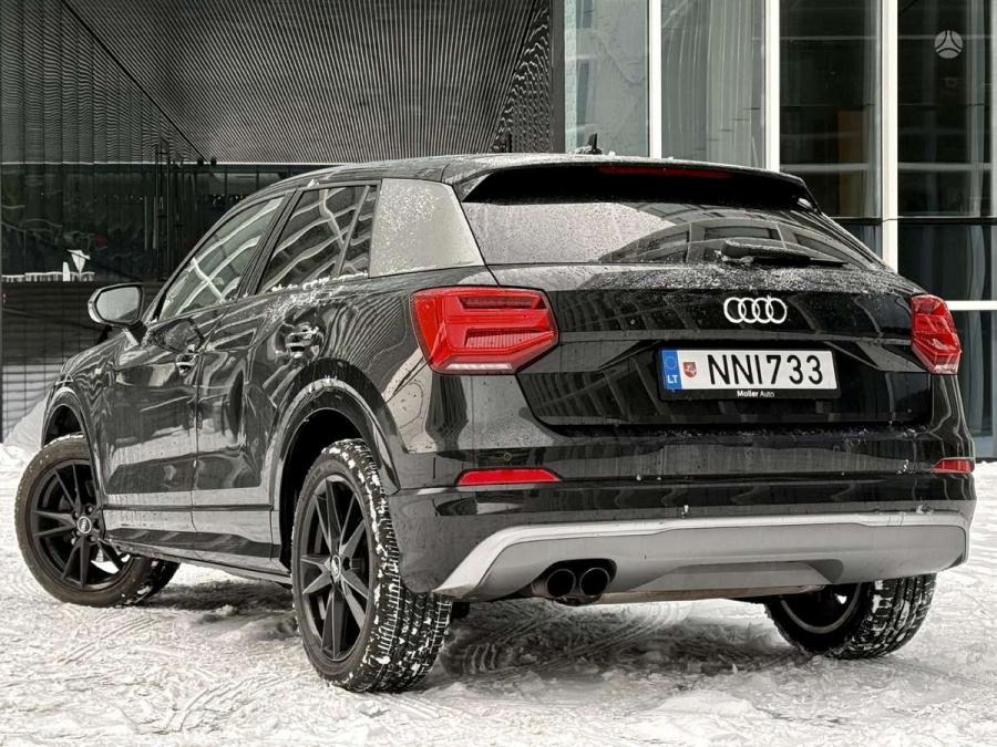 Black Audi Q2 2018 in Vilnius, with an engine capacity of 1.40 L and mileage of 158 thousand km for 15990 €, photo 3 on AUTOMOTO.COM.LV