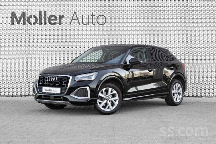 Black Audi Q2 2021 in Riga, with an engine capacity of 1.50 L and mileage of 109 thousand km for 21300 €, photo 1 on AUTOMOTO.COM.LV