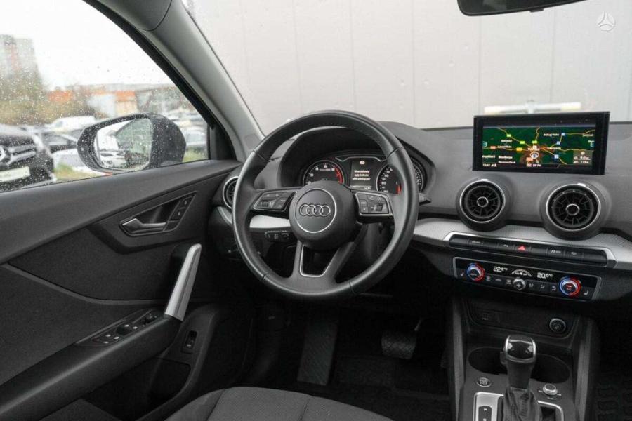 Black Audi Q2 2022 in Vilnius, with an engine capacity of 1.50 L and mileage of 49 thousand km for 23900 €, photo 13 on AUTOMOTO.COM.LV