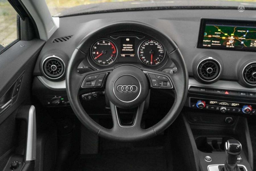 Black Audi Q2 2022 in Vilnius, with an engine capacity of 1.50 L and mileage of 49 thousand km for 23900 €, photo 14 on AUTOMOTO.COM.LV