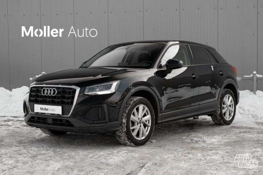 Black Audi Q2 2022 in Vilnius, with an engine capacity of 1.50 L and mileage of 100 thousand km for 24050 €, photo 1 on AUTOMOTO.COM.LV