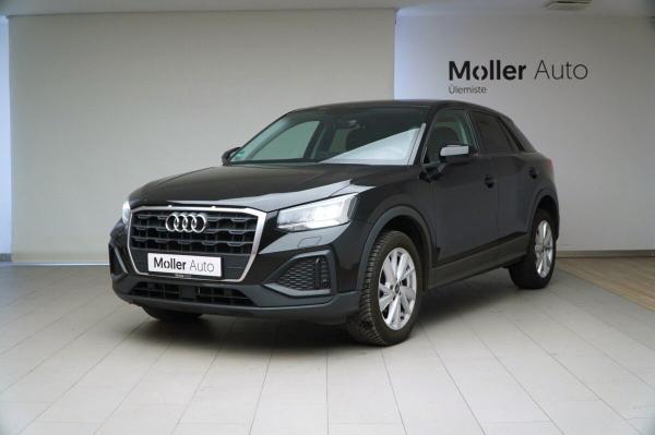 Melns Audi Q2 2022 Peetri, ar dzinēja tilpumu 1.50 L un nobraukumu 47 tūkst. km par 26550 €, foto  vietnē AUTOMOTO.COM.LV
