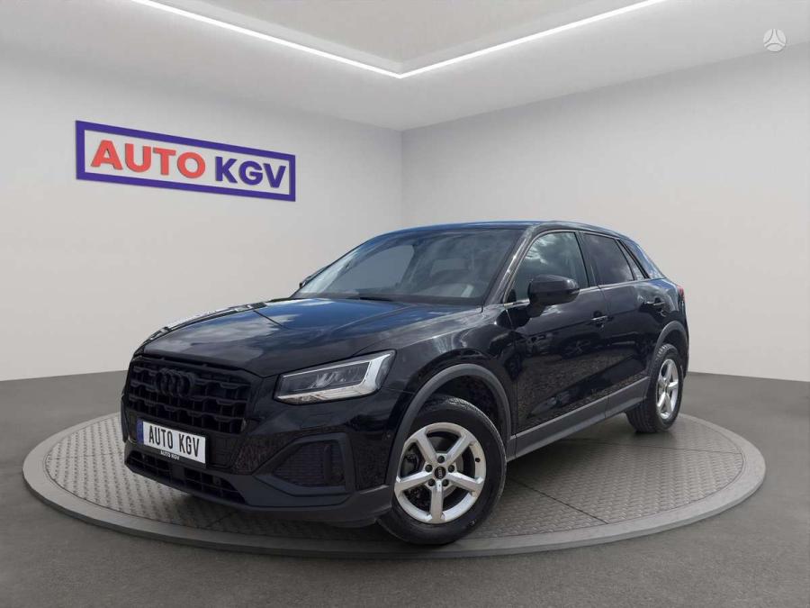 Black Audi Q2 2022 in Kaunas, with an engine capacity of 1.50 L and mileage of 9 thousand km for 19999 €, photo 1 on AUTOMOTO.COM.LV