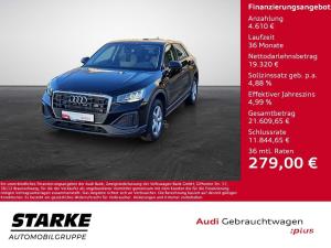Melns Audi Q2 2023 Kauņa, ar dzinēja tilpumu 2.00 L un nobraukumu 90 tūkst. km par 26448 €, foto  vietnē AUTOMOTO.COM.LV