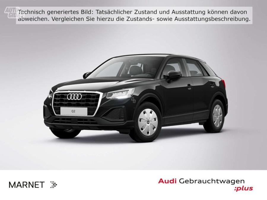 Melns Audi Q2 2023 Kauņa, ar dzinēja tilpumu 2.00 L un nobraukumu 59 tūkst. km par 26820 €, foto 1 vietnē AUTOMOTO.COM.LV