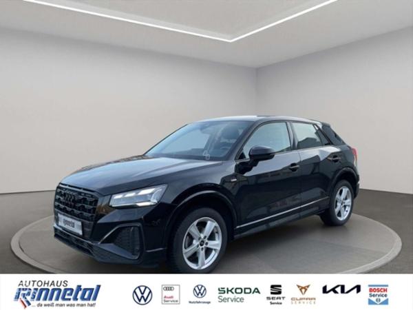 Black Audi Q2 2023 in Kaunas, with an engine capacity of 1.50 L and mileage of 37 thousand km for 30527 €, photo 1 on AUTOMOTO.COM.LV