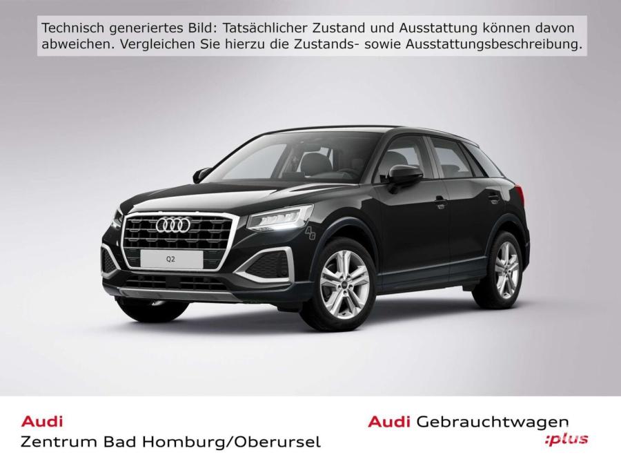 Black Audi Q2 2023 in Kaunas, with an engine capacity of 2.00 L and mileage of 57 thousand km for 27867 €, photo 1 on AUTOMOTO.COM.LV