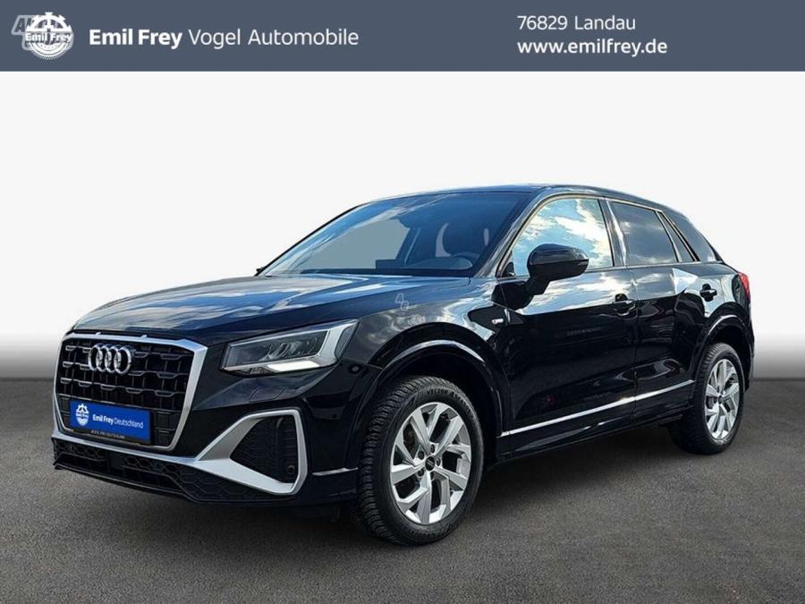 Black Audi Q2 2023 in Kaunas, with an engine capacity of 1.50 L and mileage of 26 thousand km for 27878 €, photo 1 on AUTOMOTO.COM.LV