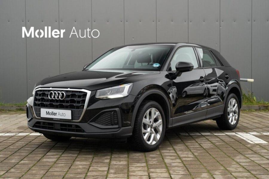 Black Audi Q2 2023 in Vilnius, with an engine capacity of 1.50 L and mileage of 55 thousand km for 27000 €, photo 1 on AUTOMOTO.COM.LV