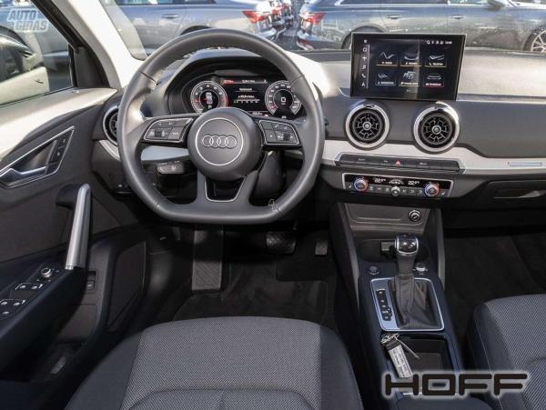 Black Audi Q2 2024 in Kaunas, with an engine capacity of 1.50 L and mileage of 14 thousand km for 31644 €, photo 6 on AUTOMOTO.COM.LV