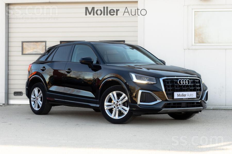 Black Audi Q2 2022 in Jelgava, with an engine capacity of 1.50 L and mileage of 56 thousand km for 20900 €, photo 1 on AUTOMOTO.COM.LV