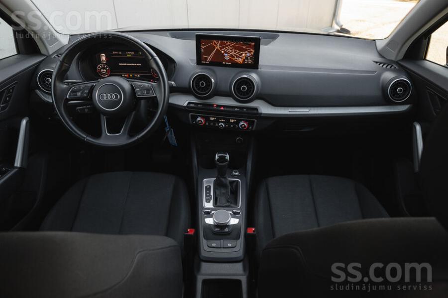 Black Audi Q2 2022 in Jelgava, with an engine capacity of 1.50 L and mileage of 56 thousand km for 20900 €, photo 9 on AUTOMOTO.COM.LV