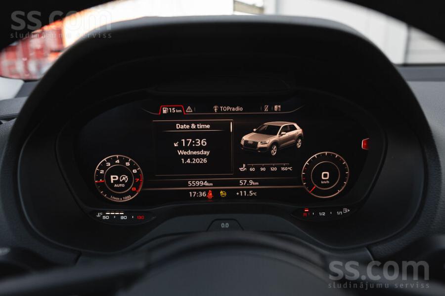 Black Audi Q2 2022 in Jelgava, with an engine capacity of 1.50 L and mileage of 56 thousand km for 20900 €, photo 18 on AUTOMOTO.COM.LV