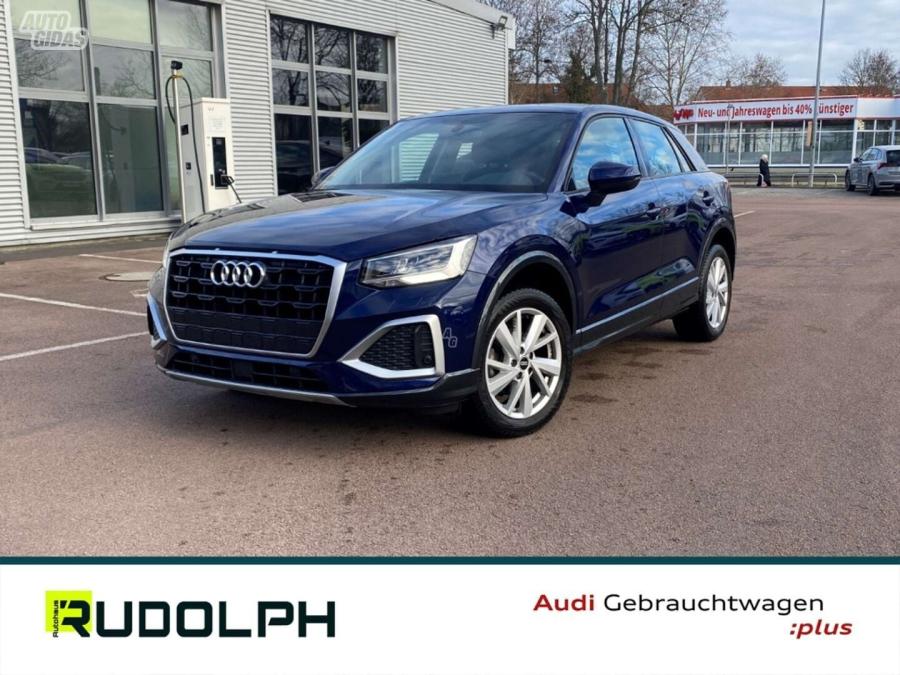 Blue Audi Q2 2021 in Kaunas, with an engine capacity of 1.50 L and mileage of 35 thousand km for 26499 €, photo 1 on AUTOMOTO.COM.LV