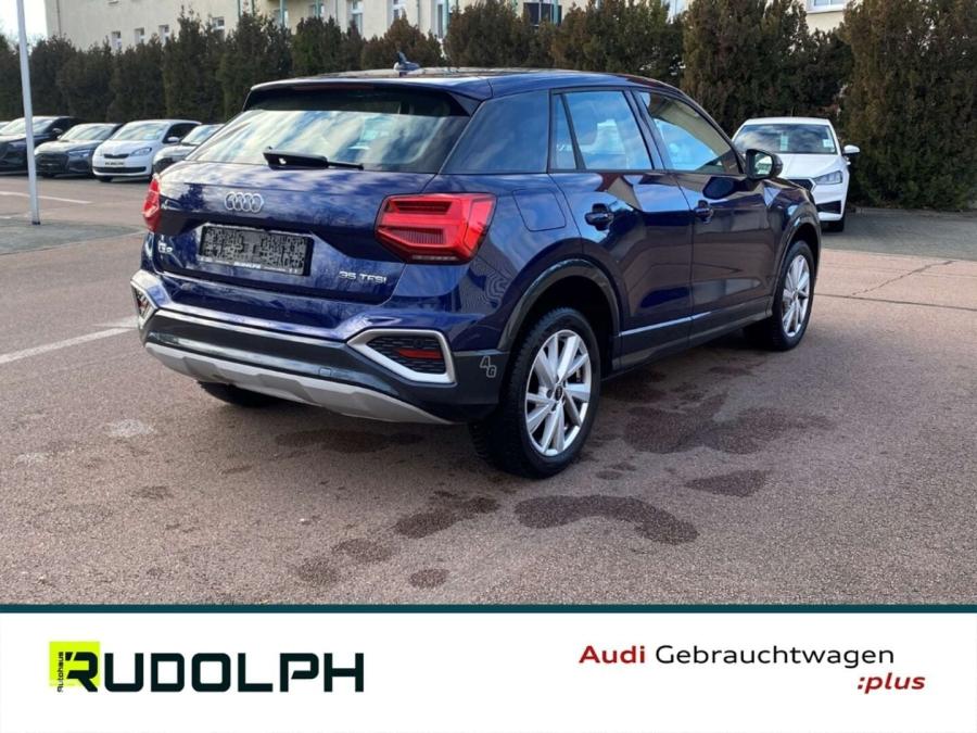 Blue Audi Q2 2021 in Kaunas, with an engine capacity of 1.50 L and mileage of 35 thousand km for 26499 €, photo 5 on AUTOMOTO.COM.LV