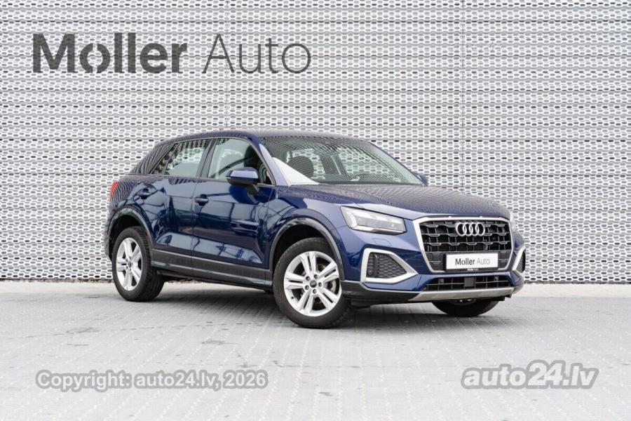 Blue Audi Q2 2023 in Riga, with an engine capacity of 1.50 L and mileage of 35 thousand km for 26901 €, photo 3 on AUTOMOTO.COM.LV
