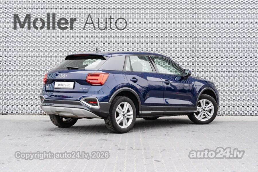 Blue Audi Q2 2023 in Riga, with an engine capacity of 1.50 L and mileage of 35 thousand km for 26901 €, photo 5 on AUTOMOTO.COM.LV