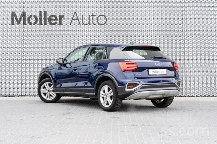 Blue Audi Q2 2023 in Riga, with an engine capacity of 1.50 L and mileage of 35 thousand km for 23490 €, photo 4 on AUTOMOTO.COM.LV