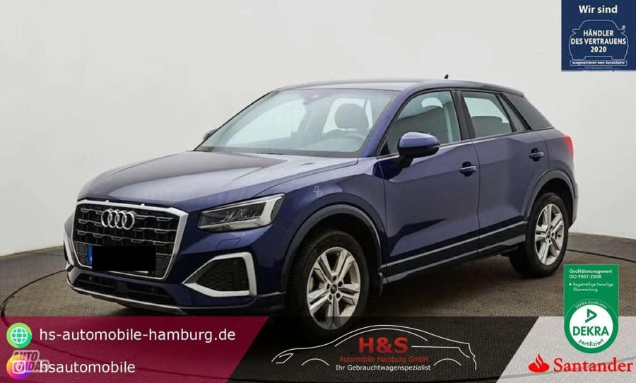Blue Audi Q2 2024 in Kaunas, with an engine capacity of 1.50 L and mileage of 59 thousand km for 28925 €, photo 1 on AUTOMOTO.COM.LV