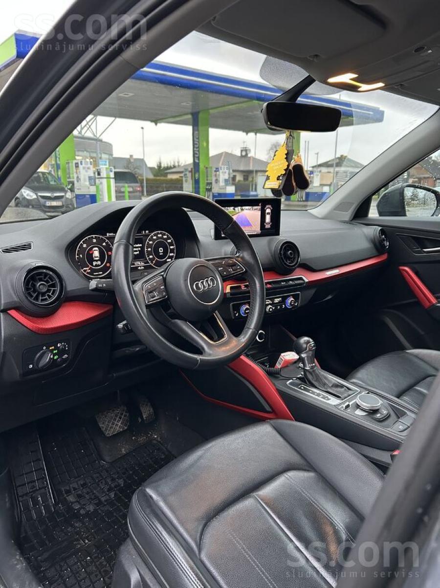 Grey Audi Q2 2017 in Cesis, with an engine capacity of 2.00 L and mileage of 241 thousand km for 15500 €, photo 6 on AUTOMOTO.COM.LV