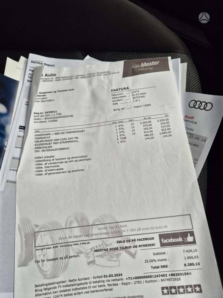 Grey Audi Q2 2017 in Utena, with an engine capacity of 1.40 L and mileage of 247 thousand km for 12490 €, photo 24 on AUTOMOTO.COM.LV