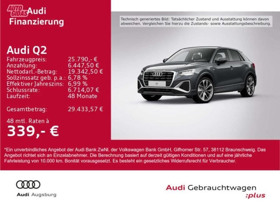 Pelēks Audi Q2 2022 Kauņa, ar dzinēja tilpumu 1.50 L un nobraukumu 58 tūkst. km par 28810 €, foto 1 vietnē AUTOMOTO.COM.LV