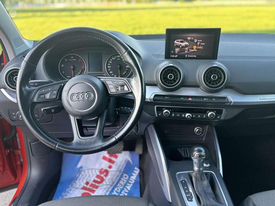 Orange Audi Q2 2017 in Kaunas, with an engine capacity of 1.60 L and mileage of 292 thousand km for 12800 €, photo 26 on AUTOMOTO.COM.LV