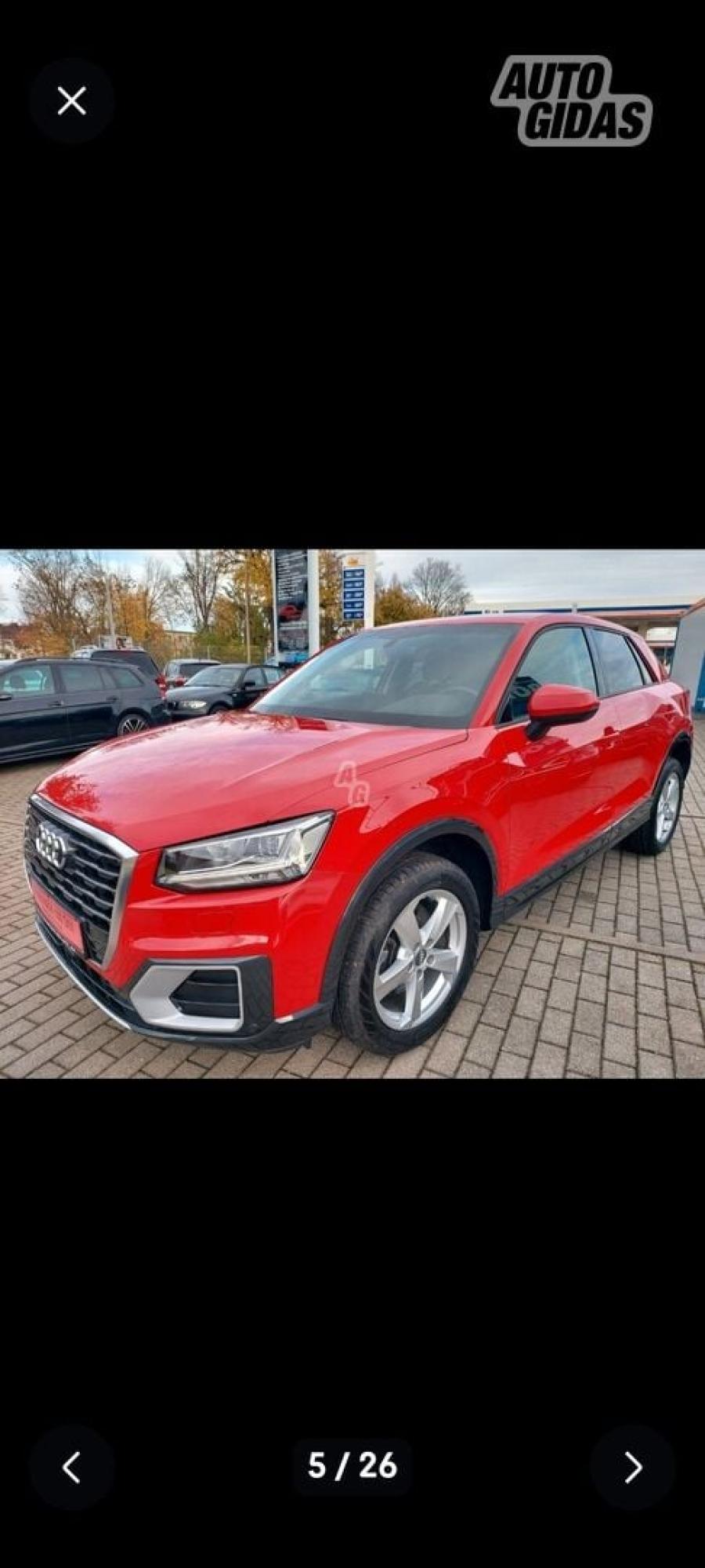 Red Audi Q2 2019 in Kaunas, with an engine capacity of 2.00 L and mileage of 65 thousand km for 18000 €, photo 1 on AUTOMOTO.COM.LV