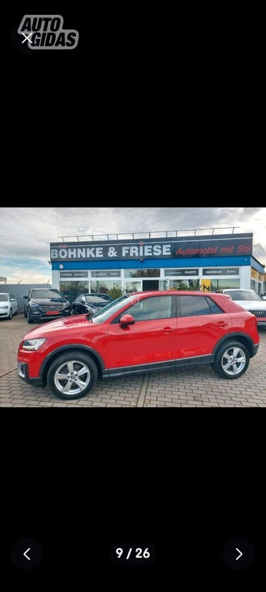 Red Audi Q2 2019 in Kaunas, with an engine capacity of 2.00 L and mileage of 65 thousand km for 18000 €, photo 5 on AUTOMOTO.COM.LV
