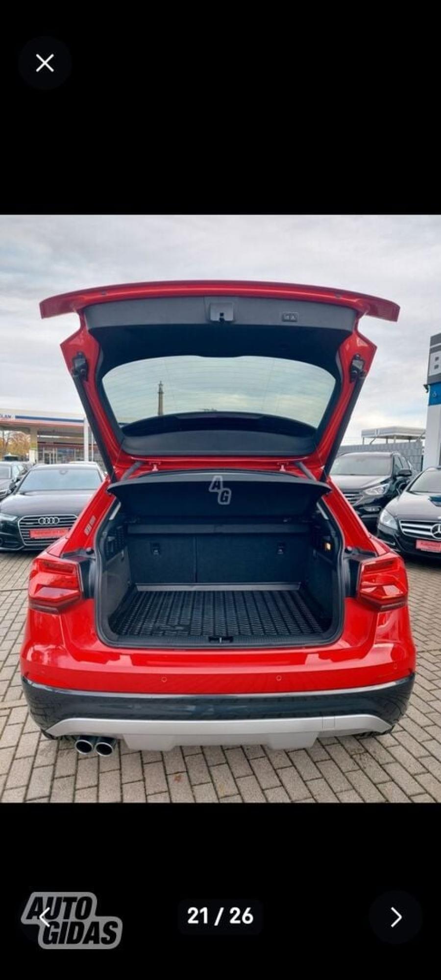 Red Audi Q2 2019 in Kaunas, with an engine capacity of 2.00 L and mileage of 65 thousand km for 18000 €, photo 9 on AUTOMOTO.COM.LV