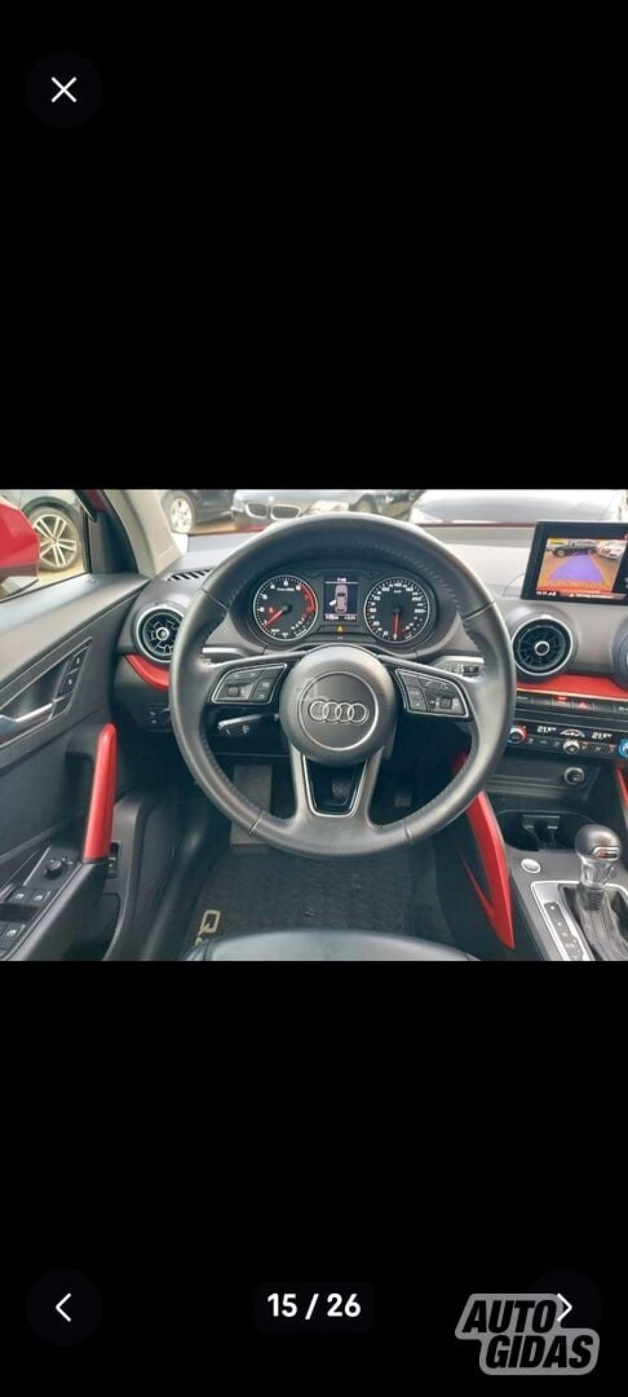 Red Audi Q2 2019 in Kaunas, with an engine capacity of 2.00 L and mileage of 65 thousand km for 18000 €, photo 11 on AUTOMOTO.COM.LV