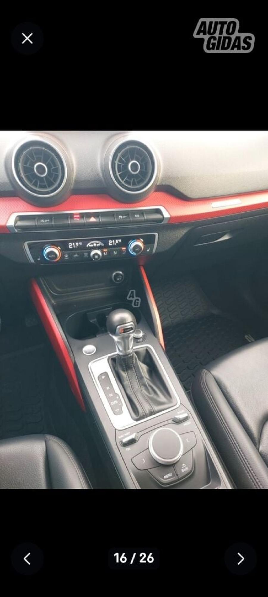 Red Audi Q2 2019 in Kaunas, with an engine capacity of 2.00 L and mileage of 65 thousand km for 18000 €, photo 15 on AUTOMOTO.COM.LV
