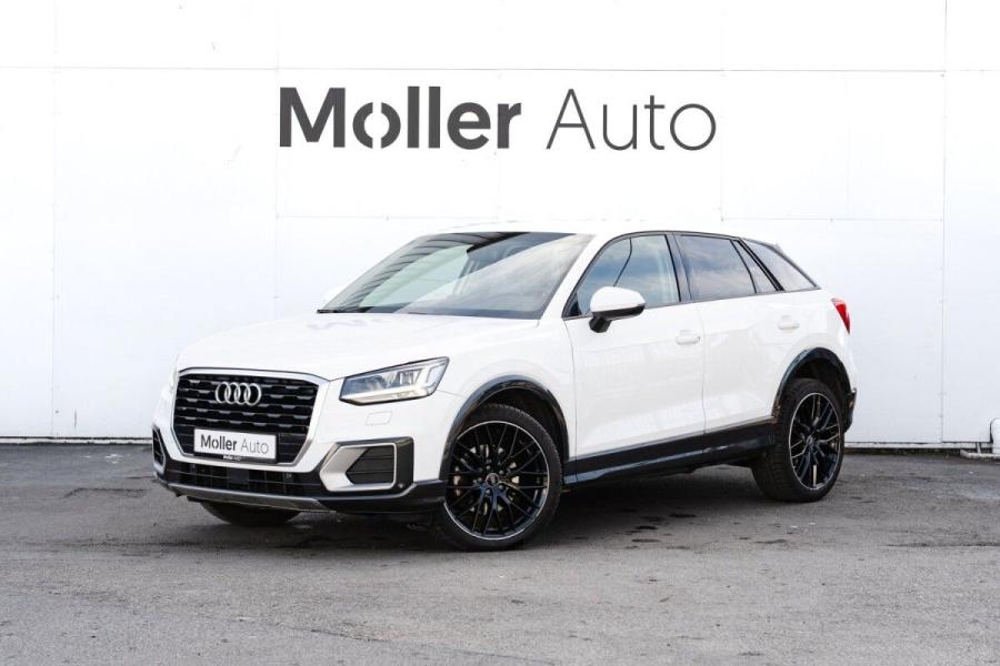 White Audi Q2 2018 in Riga, with an engine capacity of 2.00 L and mileage of 112 thousand km for 17750 €, photo 1 on AUTOMOTO.COM.LV