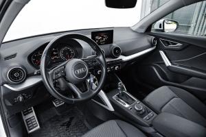 White Audi Q2 2018 in Riga, with an engine capacity of 2.00 L and mileage of 112 thousand km for 17750 €, photo 24 on AUTOMOTO.COM.LV