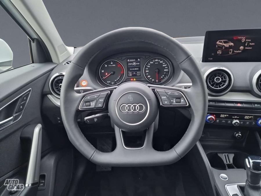 White Audi Q2 2024 in Kaunas, with an engine capacity of 2.00 L and mileage of 13 thousand km for 33197 €, photo 13 on AUTOMOTO.COM.LV