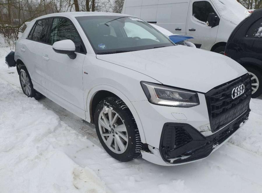 White Audi Q2 2025 in Klaipeda, with an engine capacity of 1.98 L and mileage of 7 thousand km for 14100 €, photo 1 on AUTOMOTO.COM.LV