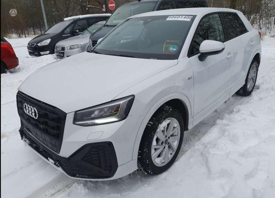 White Audi Q2 2025 in Klaipeda, with an engine capacity of 1.98 L and mileage of 7 thousand km for 14100 €, photo 3 on AUTOMOTO.COM.LV