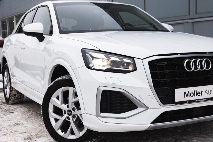 White Audi Q2 2024 in Ventspils, with an engine capacity of 1.50 L and mileage of 13 thousand km for 28800 €, photo 38 on AUTOMOTO.COM.LV