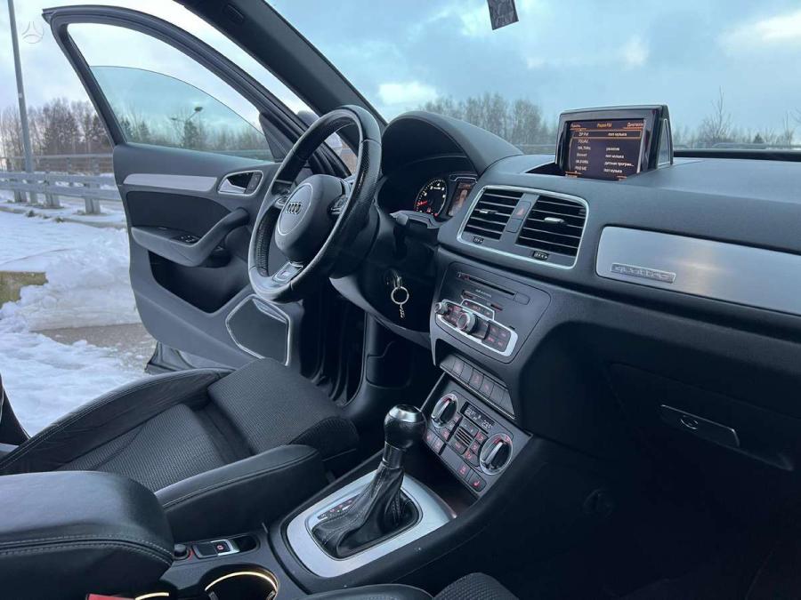 Black Audi Q3 2012 in Vilnius, with an engine capacity of 1.98 L and mileage of 223 thousand km for 8900 €, photo 28 on AUTOMOTO.COM.LV