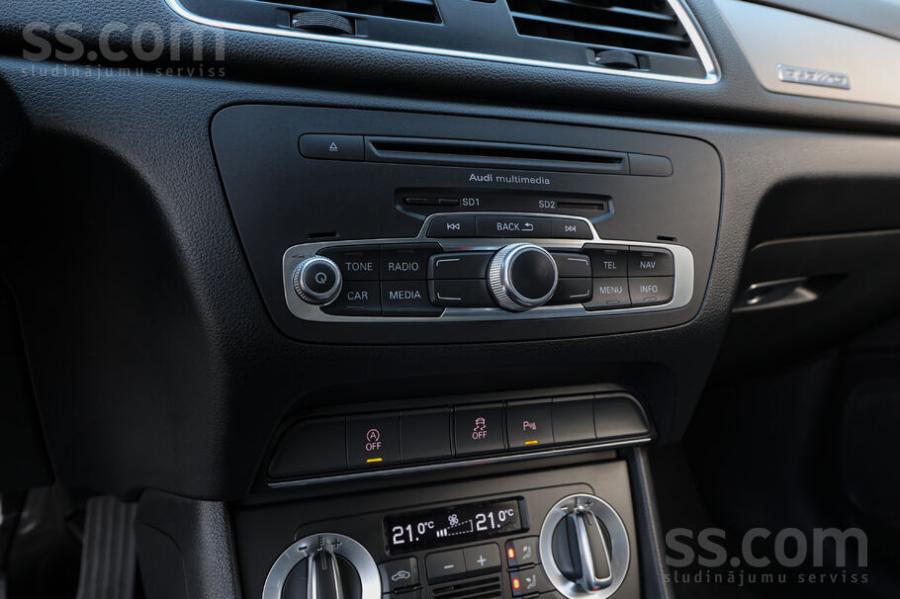 Black Audi Q3 2012 in Jelgava, with an engine capacity of 2.00 L and mileage of 0 thousand km for 9700 €, photo 20 on AUTOMOTO.COM.LV