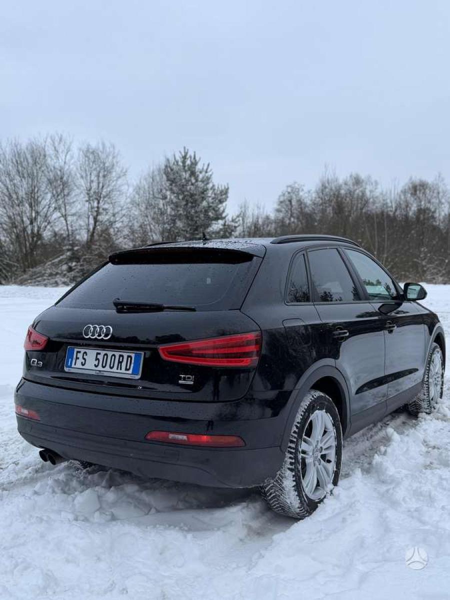 Black Audi Q3 2013 in Utena, with an engine capacity of 1.97 L and mileage of 239 thousand km for 12650 €, photo 15 on AUTOMOTO.COM.LV