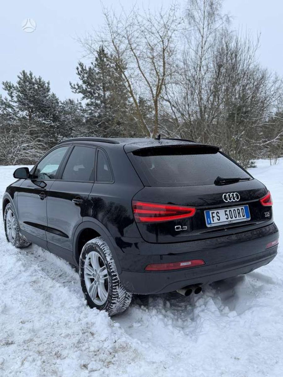 Black Audi Q3 2013 in Utena, with an engine capacity of 1.97 L and mileage of 239 thousand km for 12650 €, photo 19 on AUTOMOTO.COM.LV