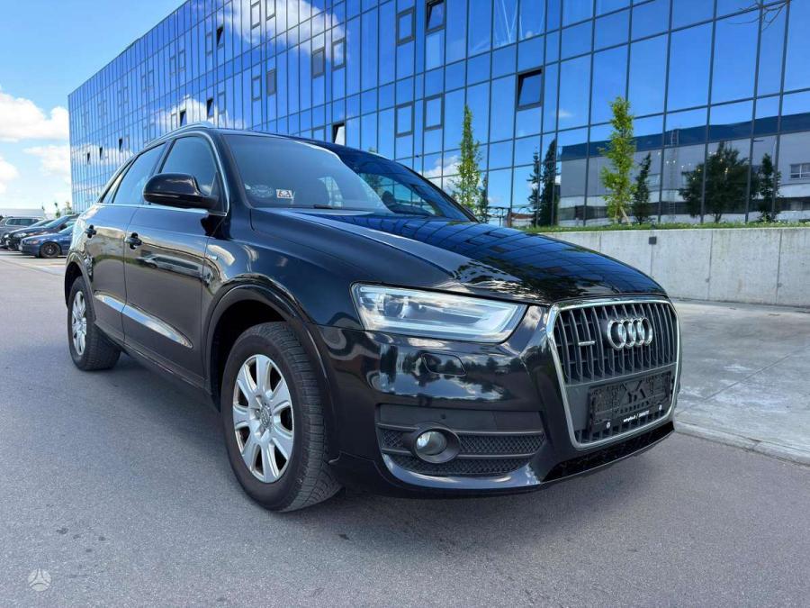 Melns Audi Q3 2013 Panevēža, ar dzinēja tilpumu 1.98 L un nobraukumu 266 tūkst. km par 8999 €, foto 1 vietnē AUTOMOTO.COM.LV