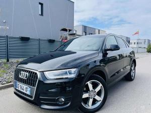 Melns Audi Q3 2013 Kauņa, ar dzinēja tilpumu 1.98 L un nobraukumu 235 tūkst. km par 9600 €, foto  vietnē AUTOMOTO.COM.LV