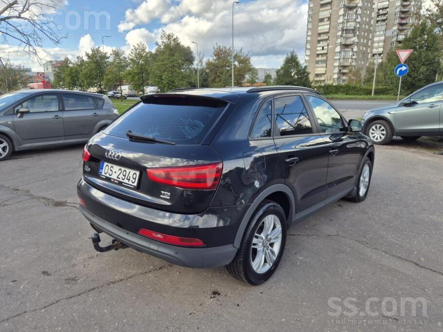 Black Audi Q3 2013 in Riga, with an engine capacity of 2.00 L and mileage of 313 thousand km for 8990 €, photo 7 on AUTOMOTO.COM.LV