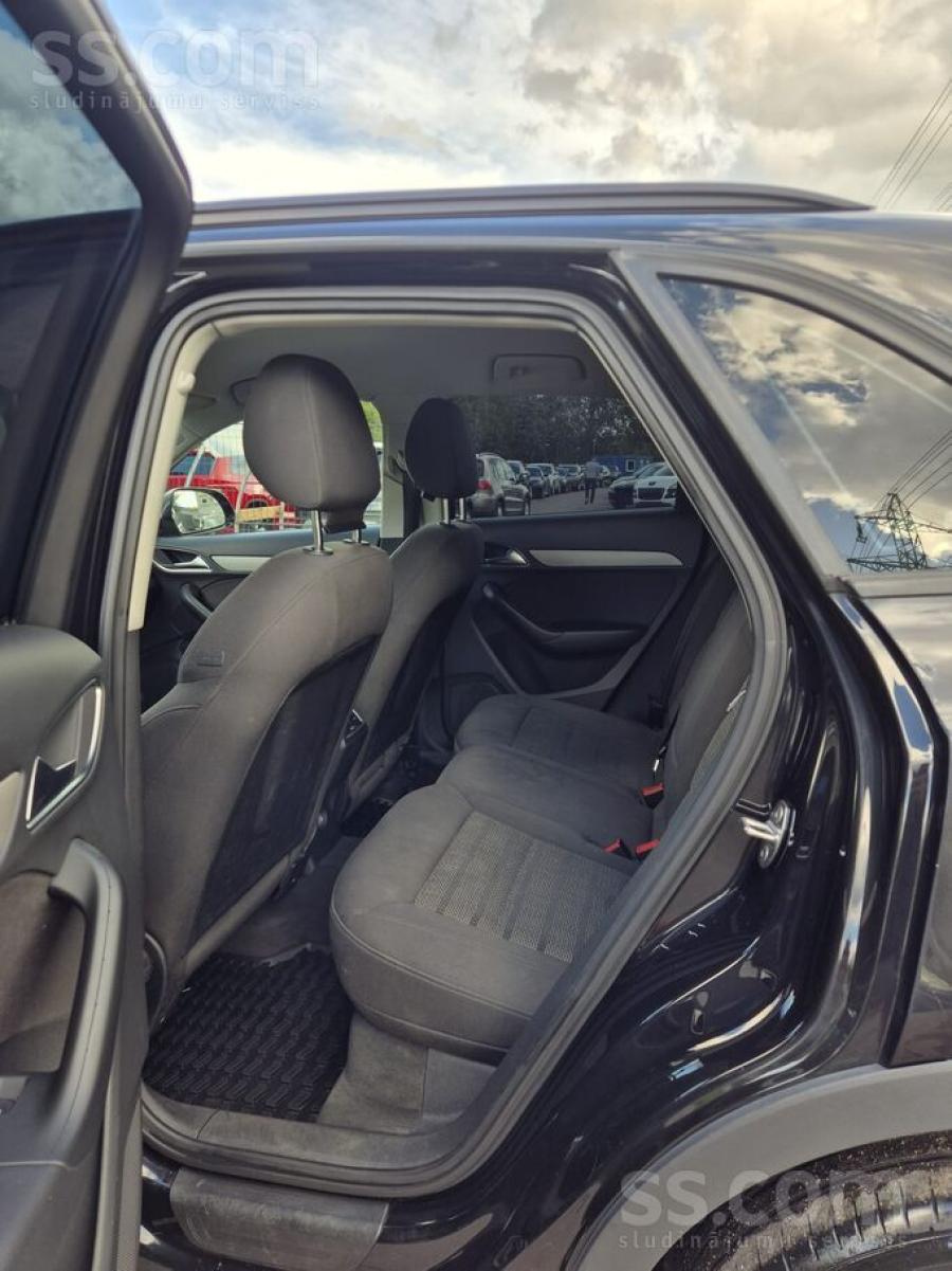 Black Audi Q3 2013 in Riga, with an engine capacity of 2.00 L and mileage of 313 thousand km for 8990 €, photo 17 on AUTOMOTO.COM.LV